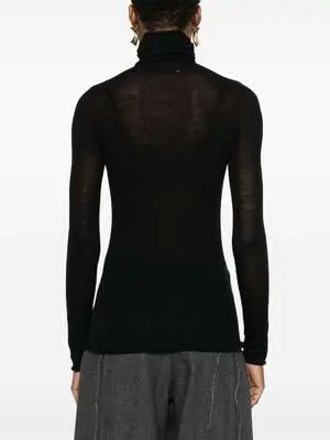 ROBERTO COLLINA Semi-sheer Roll Neck Sweater