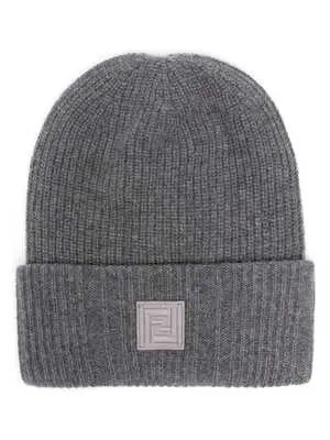 Fendi Ff-motif Beanie - Grey