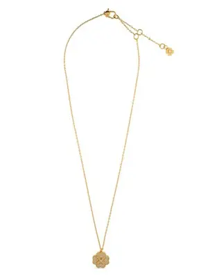 Kate Spade New York Floral Zirconium Pendant Necklace - Gold