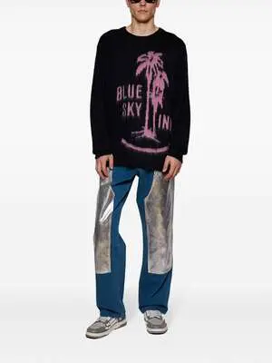 Amiri Crystal Skel Top Sneakers - Grey