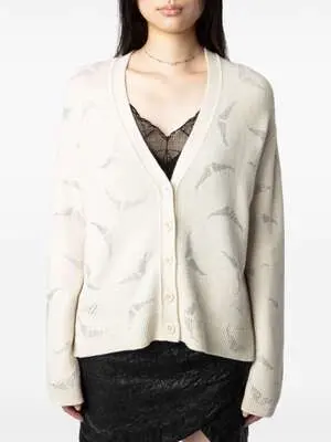 Zadig&Voltaire Mirka Strass Wings Cashmere Cardigan