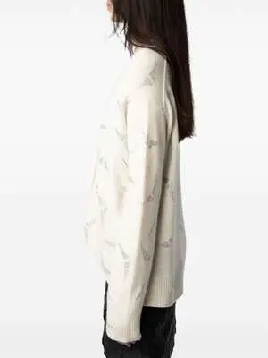 Zadig&Voltaire Mirka Strass Wings Cashmere Cardigan