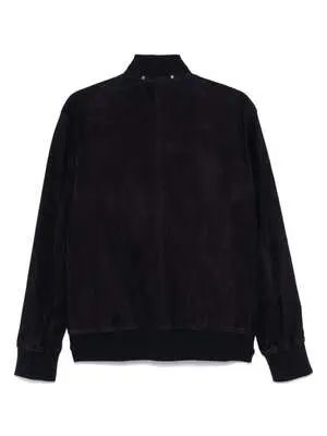 Paul Smith Suede Bomber Jacket - Blue