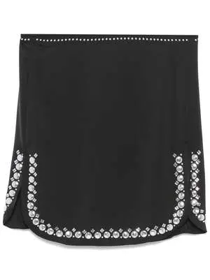 Rabanne Studded Hem Mini Skirt - Black
