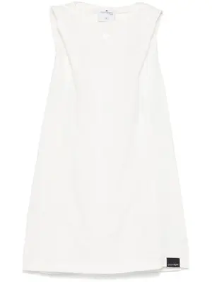 COURREGES Hooded Tank Top - White