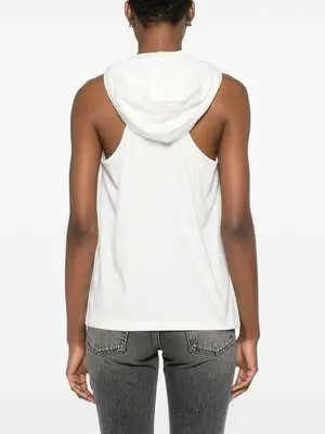COURREGES Hooded Tank Top - White