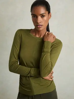 REISS Sierra Ruched Top