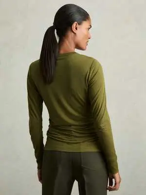REISS Sierra Ruched Top
