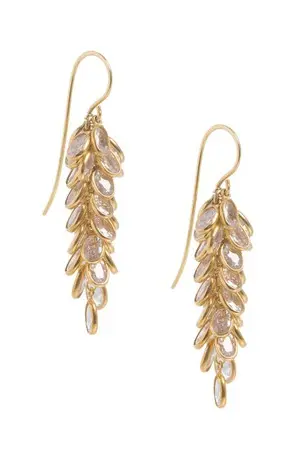 FREYA ROSE Midi Crystal Drop Earrings - Gold