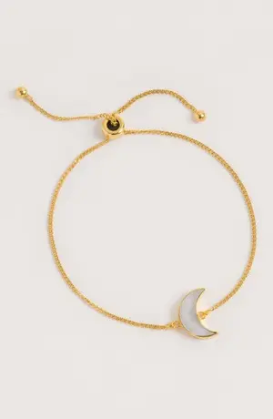 FREYA ROSE Adjustable Moon Bracelet - Gold