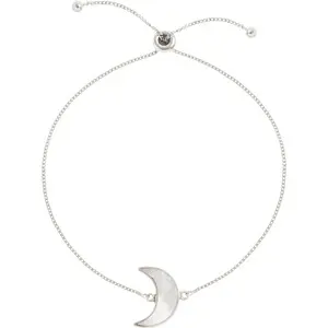FREYA ROSE Adjustable Moon Bracelet - Silver