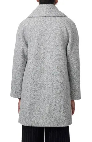 Bernardo Shawl Collar Double Breasted Faux Shearling Coat