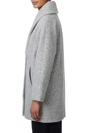 Bernardo Shawl Collar Double Breasted Faux Shearling Coat