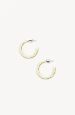 MACHETE MAACHETE Mini Hoop Earrings Alabaster