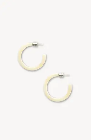 MACHETE MAACHETE Mini Hoop Earrings Alabaster