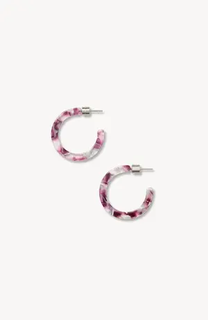 MACHETE MAACHETE Mini Hoop Earrings Amethyst
