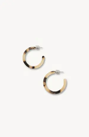 MACHETE MAACHETE Mini Hoop Earrings Blonde Tortoise