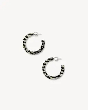 MACHETE Maachete Mini Hoop Earrings - Perle Noir