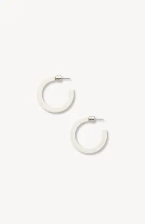 MACHETE Maachete Mini Hoop Earrings - White Matte
