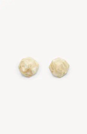 MACHETE Sculpture Stud Earrings - Ivory