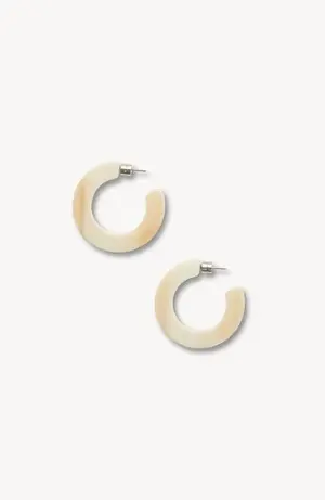 MACHETE MACHETE Kate Hoop Earrings Alabaster