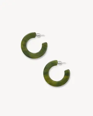 MACHETE Kate Hoop Earrings - Algae