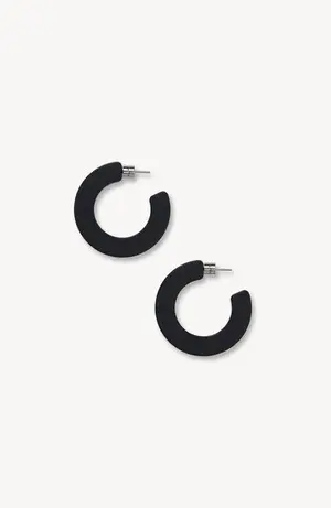 MACHETE MACHETE Kate Hoop Earrings Black Matte