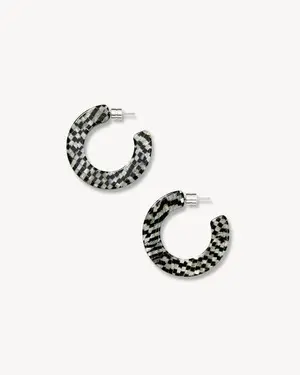 MACHETE MACHETE Kate Hoop Earrings Perle Noir