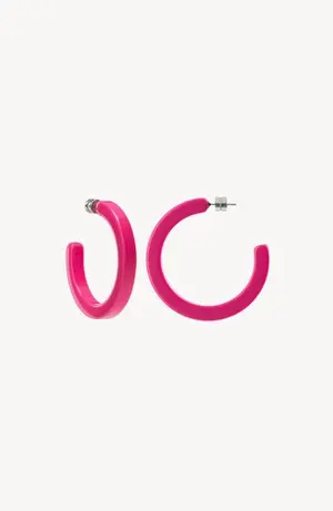 MACHETE Midi Hoops - Neon Pink