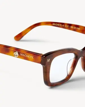MACHETE Ruby Optical Blue Light Eyeglasses - Dark Tortoise Stripe