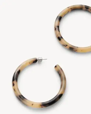 MACHETE Mahcete Bold Hoop Earrings - Blonde Tortoise