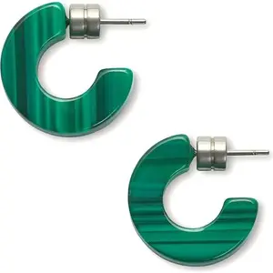 MACHETE Muse Hoop Earrings - Malachite