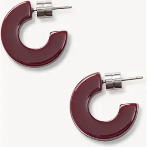 MACHETE MACHETE Muse Hoop Earrings Oxblood
