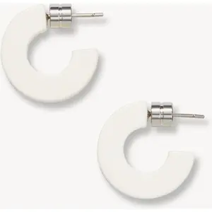 MACHETE MACHETE Muse Hoop Earrings White Matte