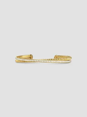 David Yurman Crossover Two Row Bracelet In 18k Yellow - Gold