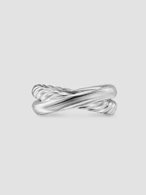 David Yurman Crossover Two Row Ring In Sterling Silver