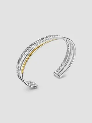 David Yurman Crossover Three Row Bracelet In Sterling Silver
