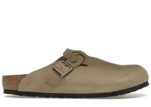 BIRKENSTOCK Boston Braided Suede Clogs - Taupe