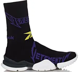 REEBOK X Vetements Sock Runner - Black/yellow/purple