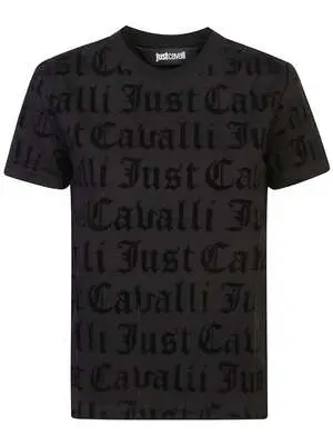 Just Cavalli Flocked Logo T-shirt