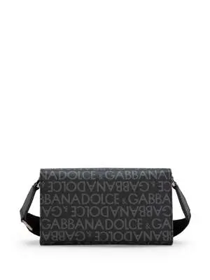 Dolce & Gabbana Jacquard Cross Body Bag - Black
