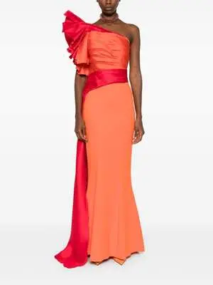 GABY CHARBACHY Draped Mermaid Gown