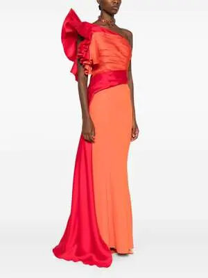 GABY CHARBACHY Draped Mermaid Gown