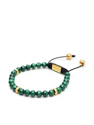 NIALAYA JEWELRY Gold-plated Malachite Beaded Bracelet - Green