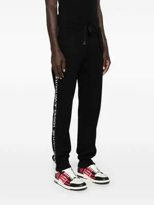 Versace Logo-trim Cotton Track Pants - Black