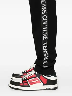 Versace Logo-trim Cotton Track Pants - Black