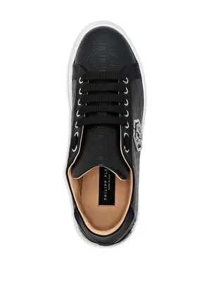 Philipp Plein Monogram Lo-top Sneakers - Black