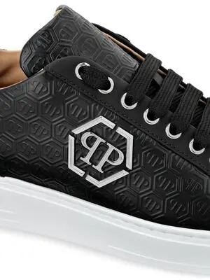Philipp Plein Monogram Lo-top Sneakers - Black