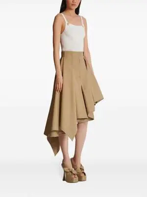 Balmain Asymmetric Pleated Skirt