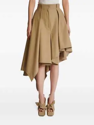Balmain Asymmetric Pleated Skirt